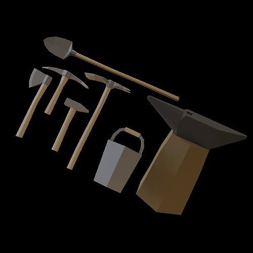 3D model Tools Low Poly VR / AR / low-poly | CGTrader