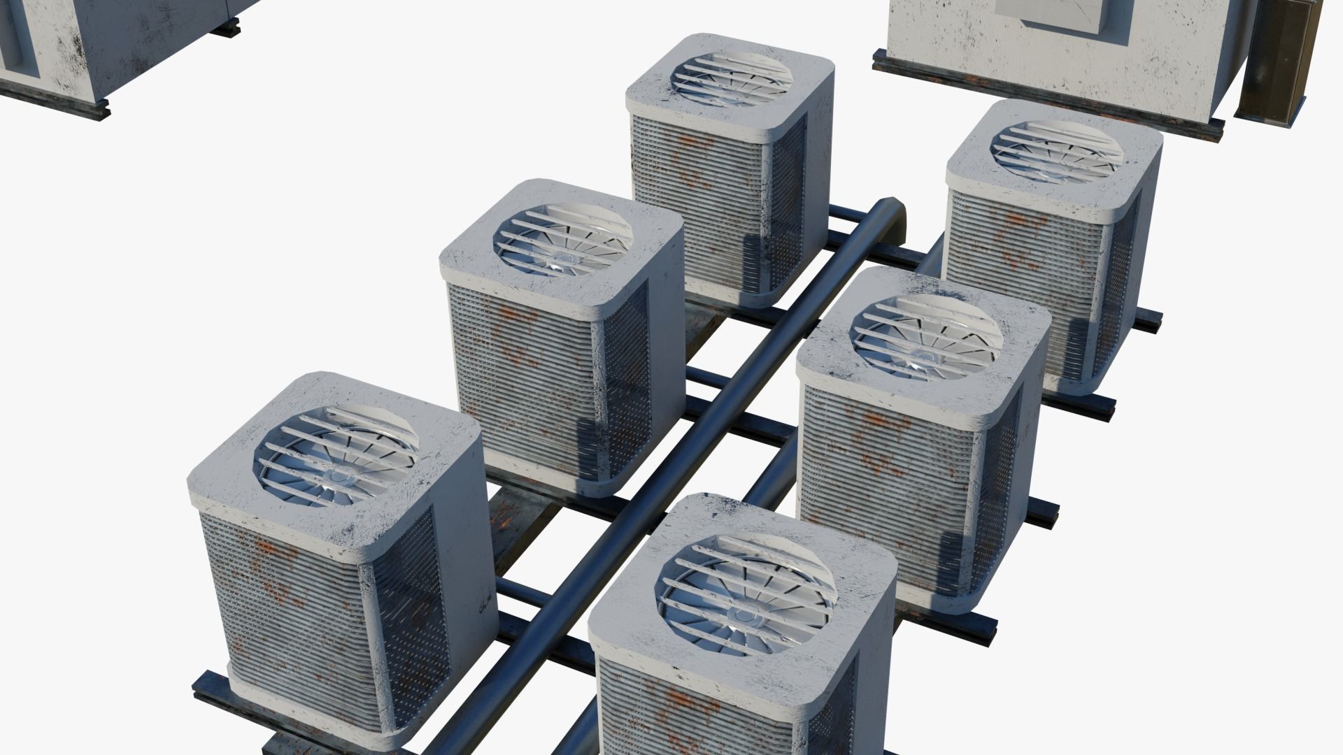 3D model Rooftop Props Pack VR / AR / low-poly | CGTrader