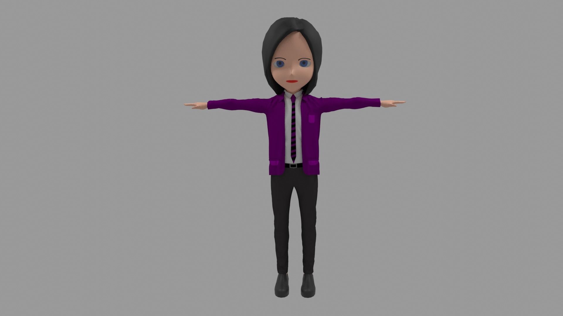 3D model Student - Cartoon Character Woman VR / AR / low-poly | CGTrader