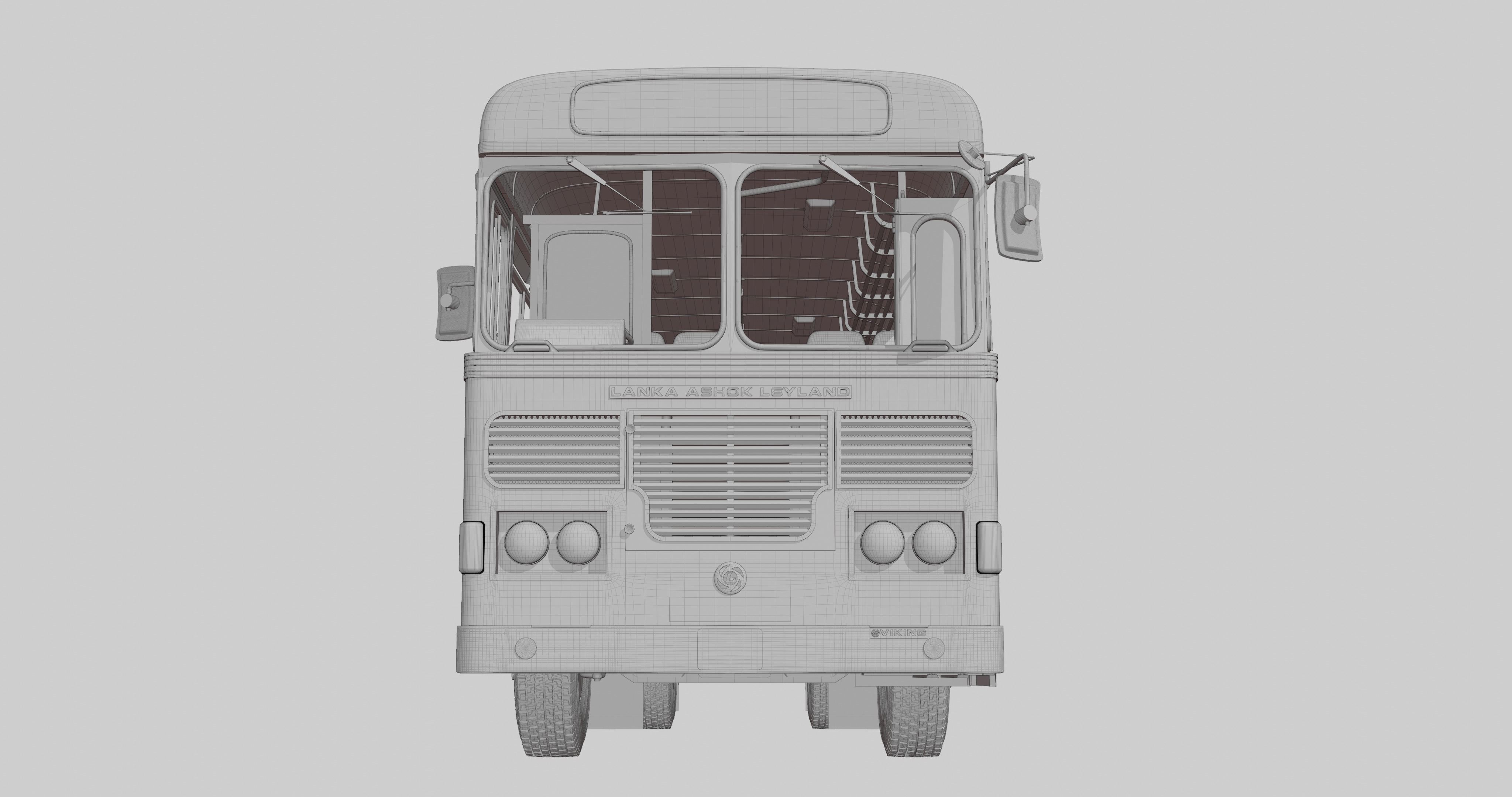 LANKA ASHOK LAYLAND 3D model rigged | CGTrader