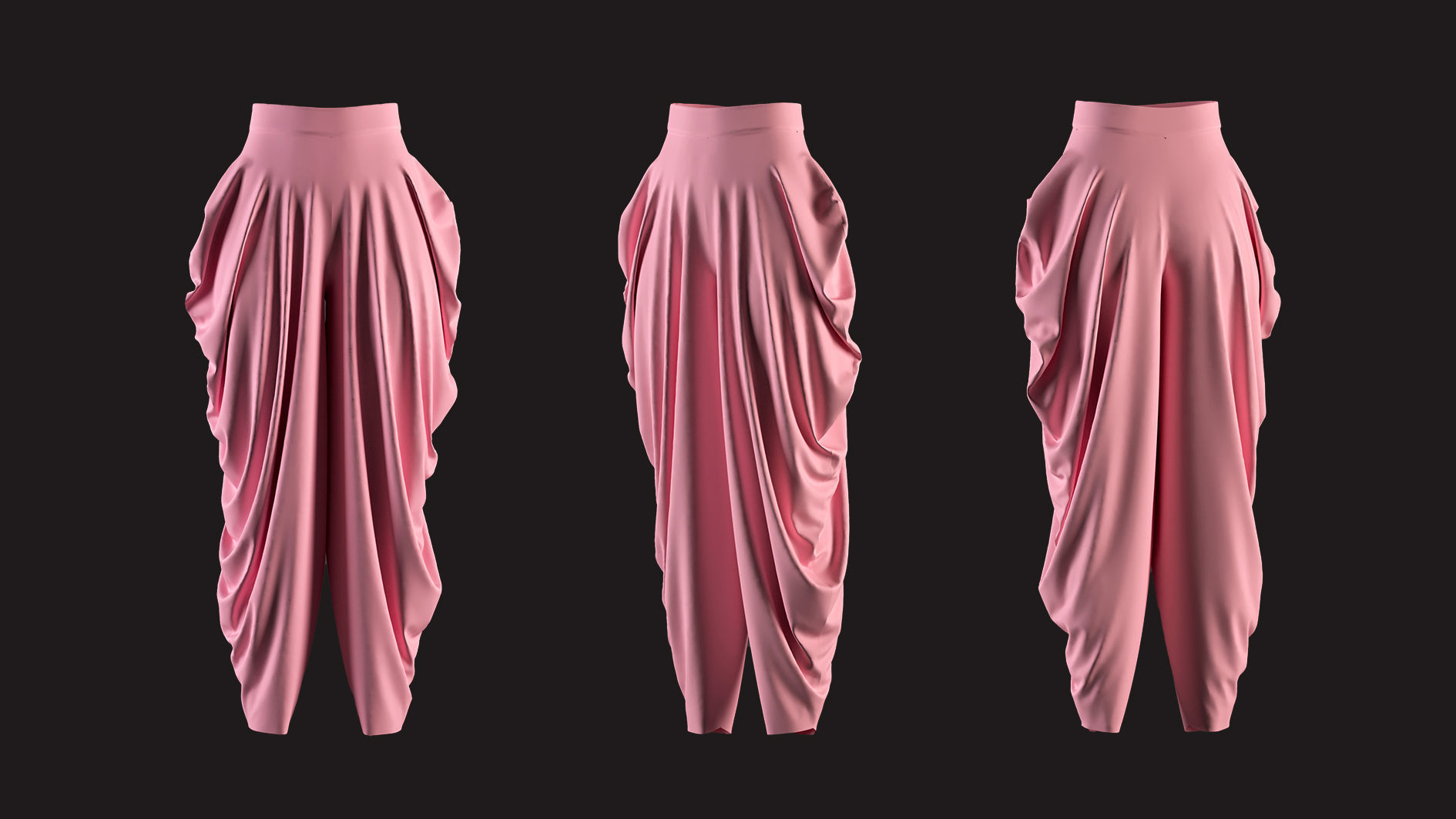 women pants collection 3D model | CGTrader