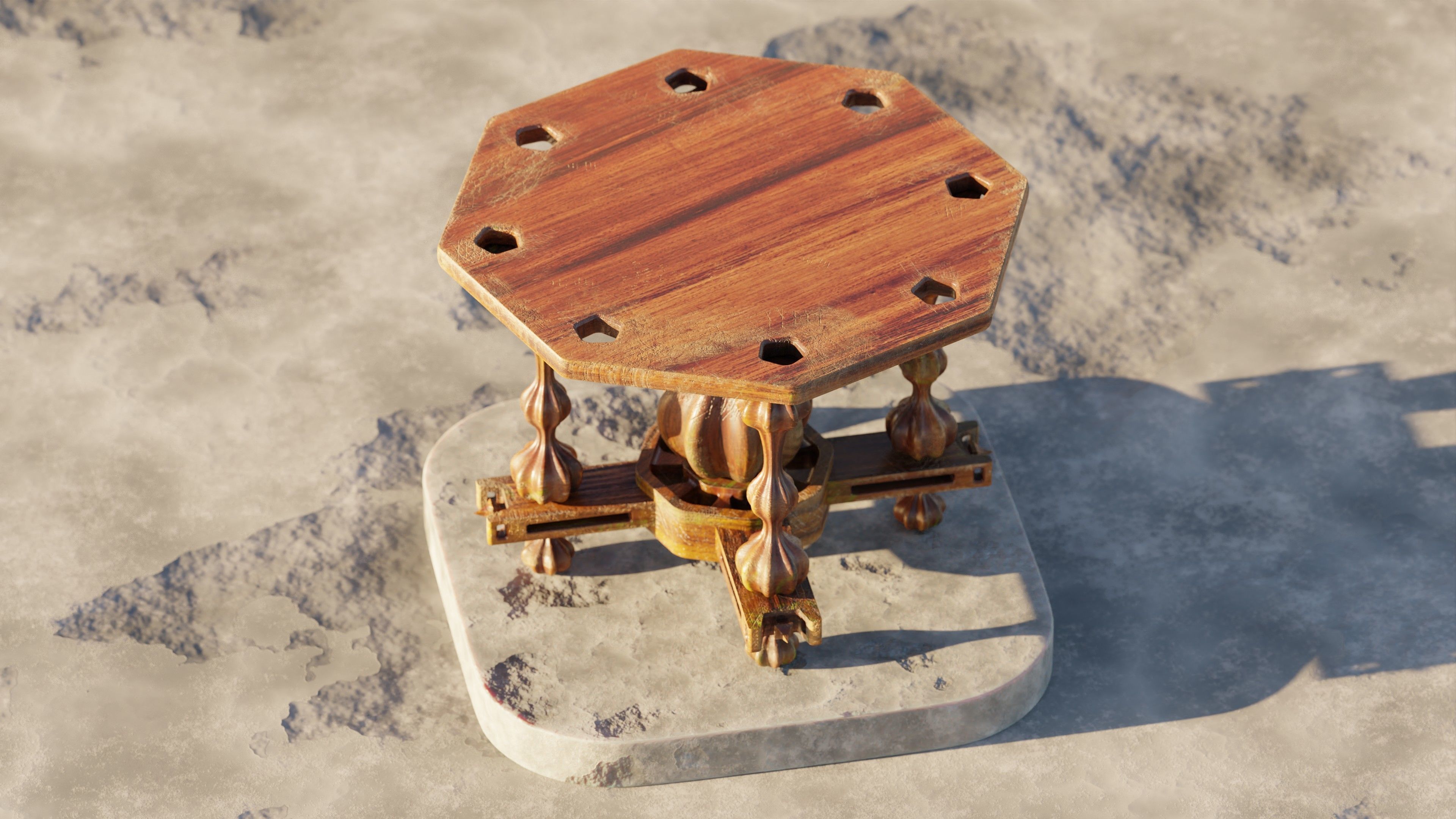 3D model PBR Gothic style Table VR / AR / low-poly | CGTrader