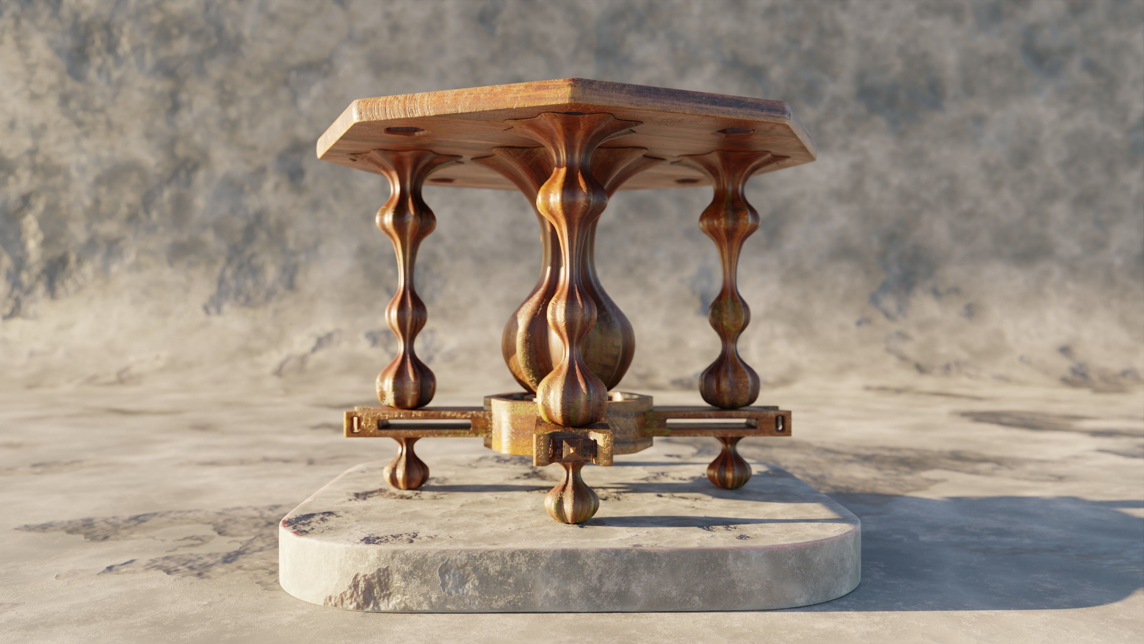 3D model PBR Gothic style Table VR / AR / low-poly | CGTrader