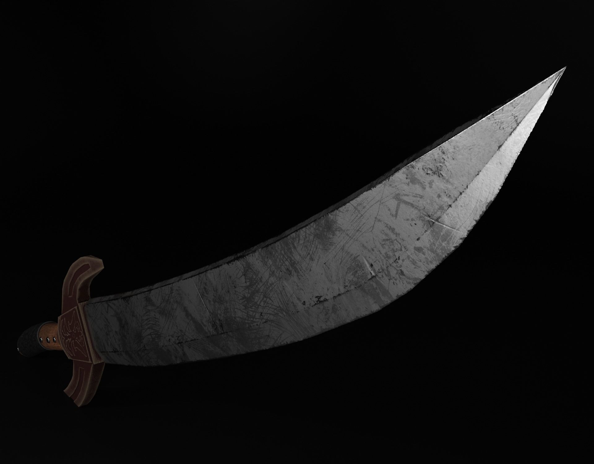 3D model one handed sword PBR low-poly VR / AR / low-poly | CGTrader