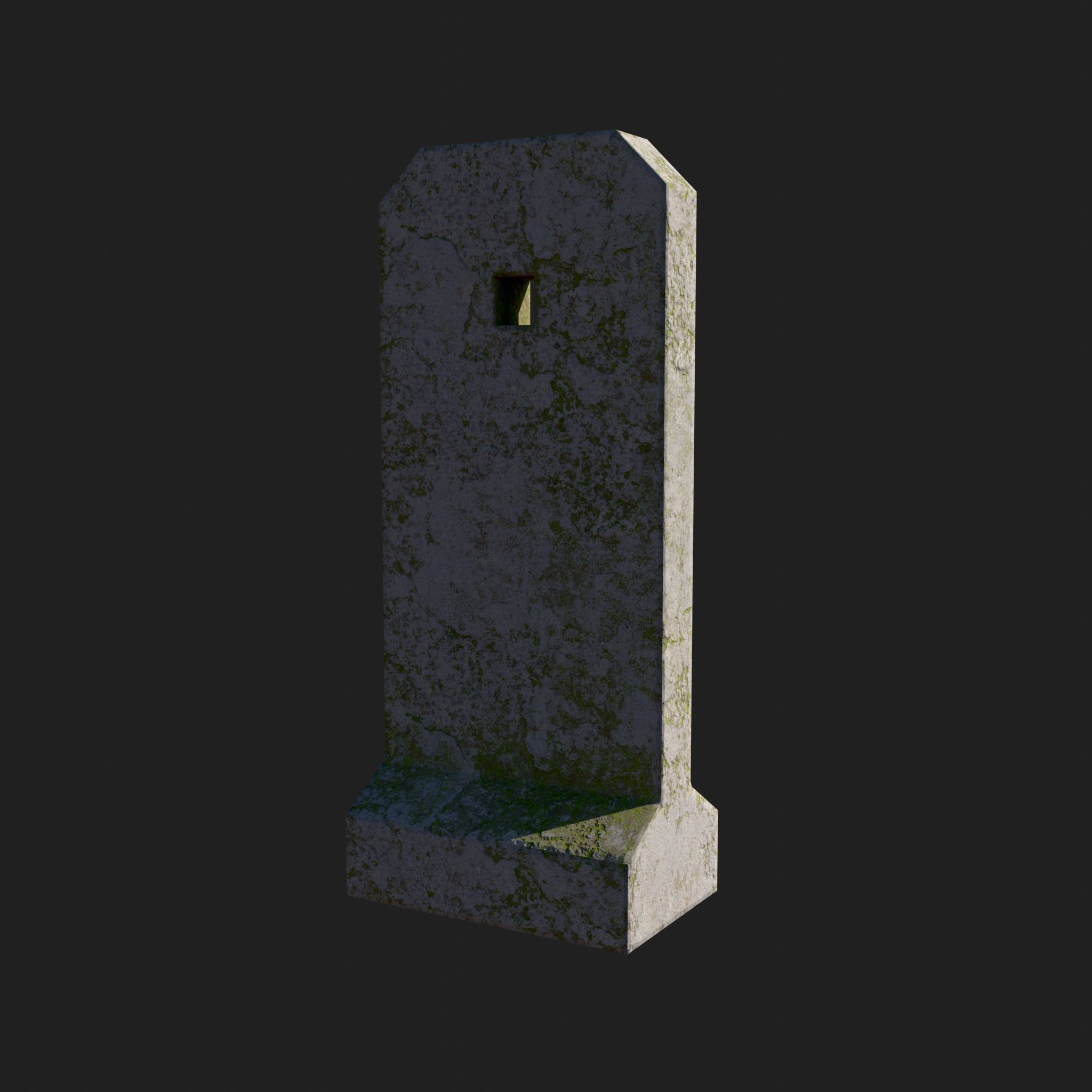 Damaged Concrete Barricade 3D model | CGTrader