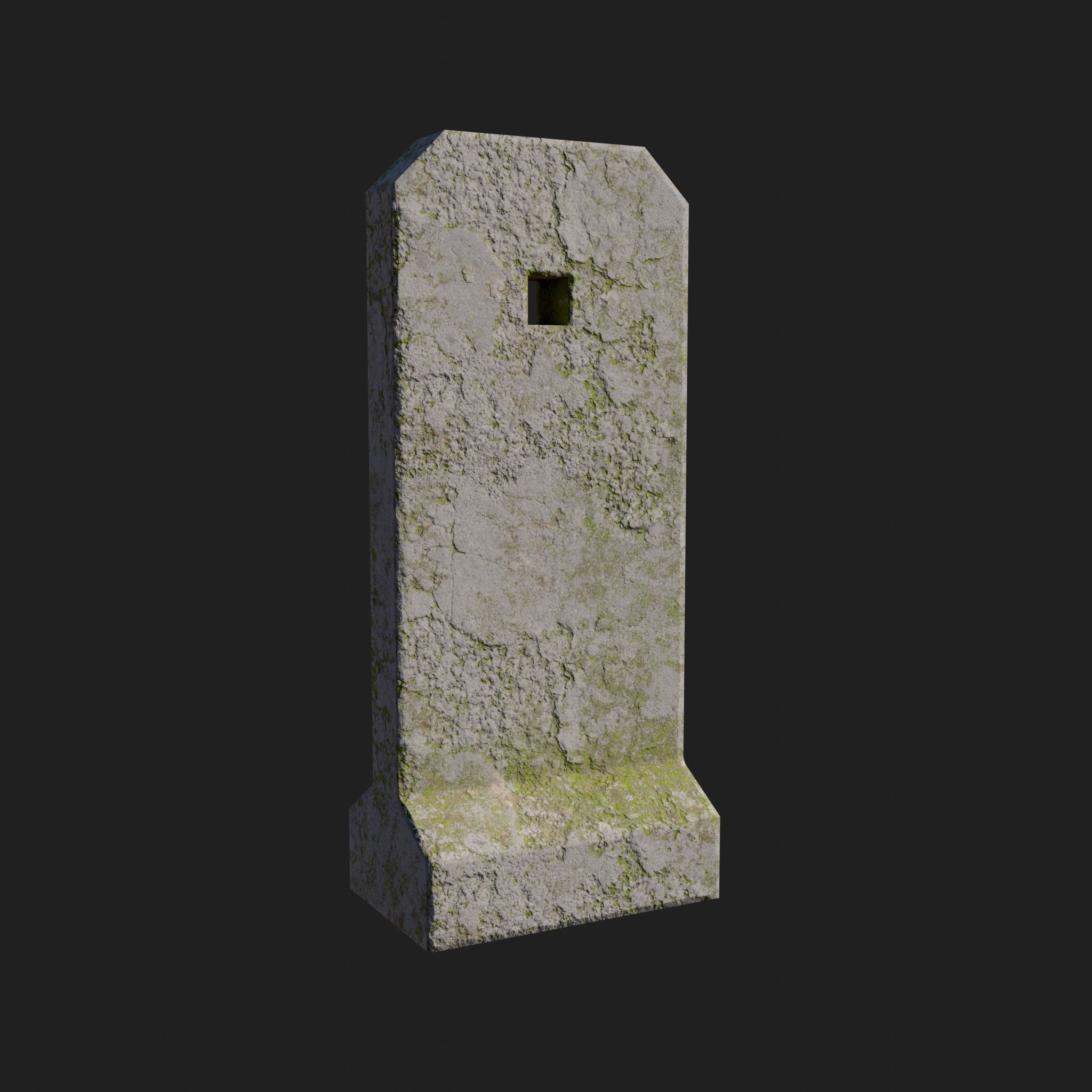 Damaged Concrete Barricade 3D model | CGTrader