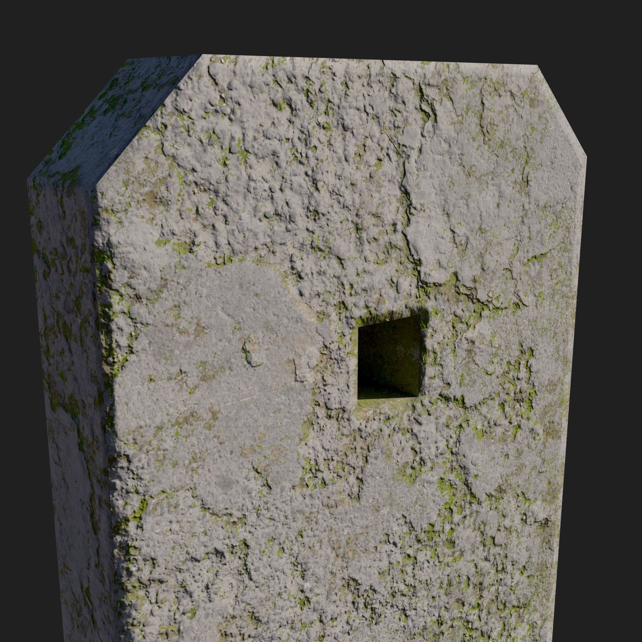 Damaged Concrete Barricade 3D model | CGTrader