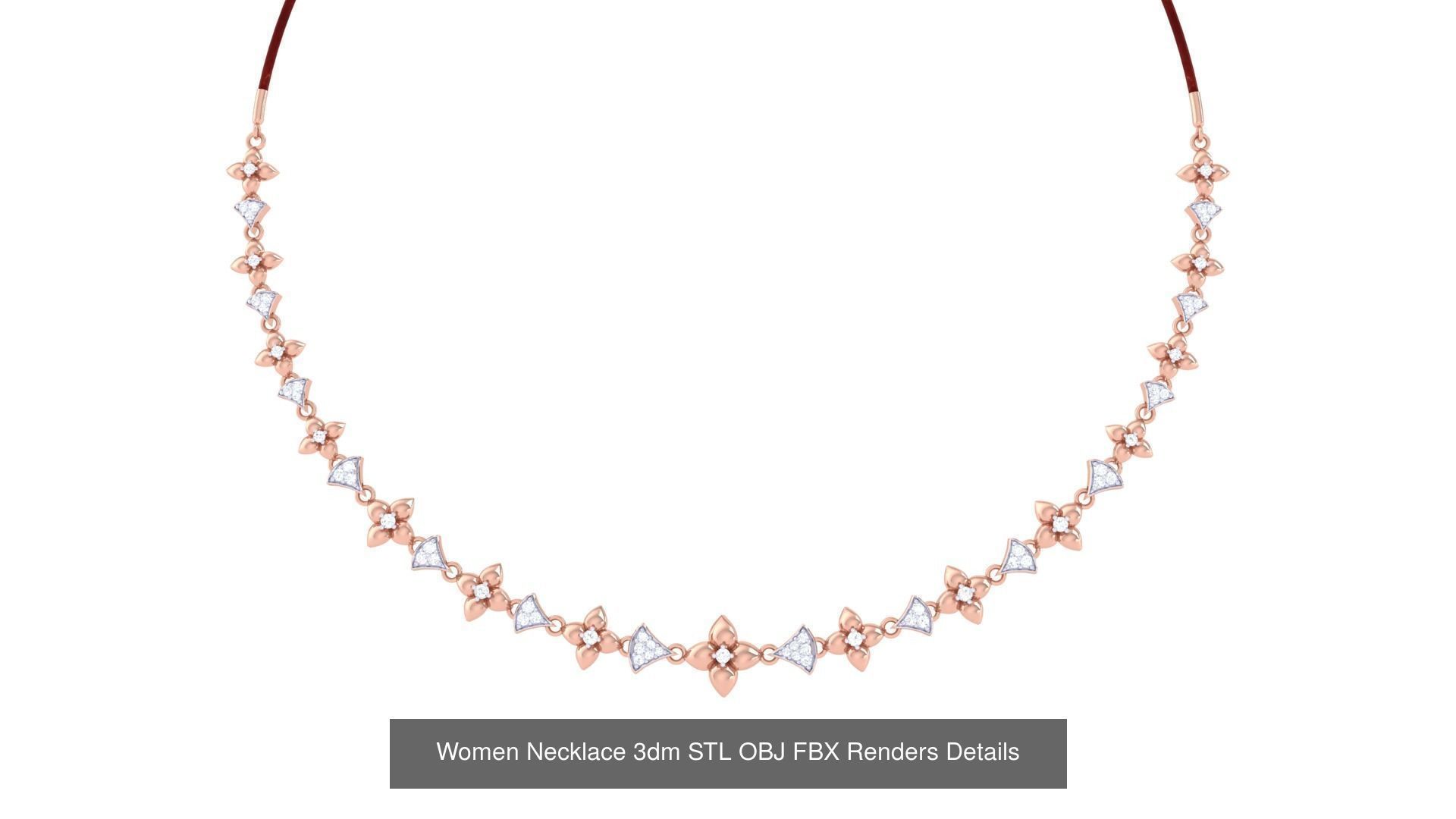25 Women Necklace 3dm STL OBJ FBX Render Details Collection | CGTrader