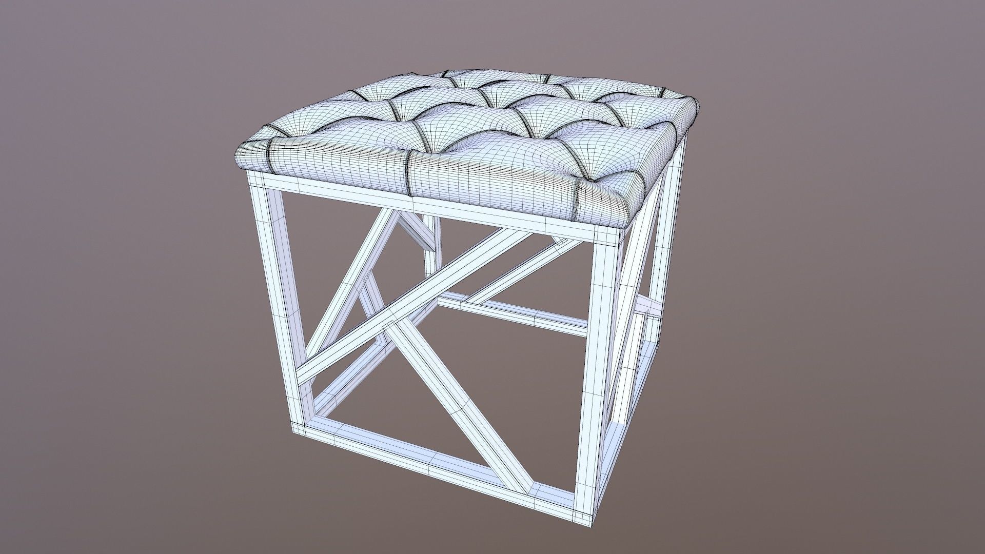 Modern Tufted Bench 3D model | CGTrader