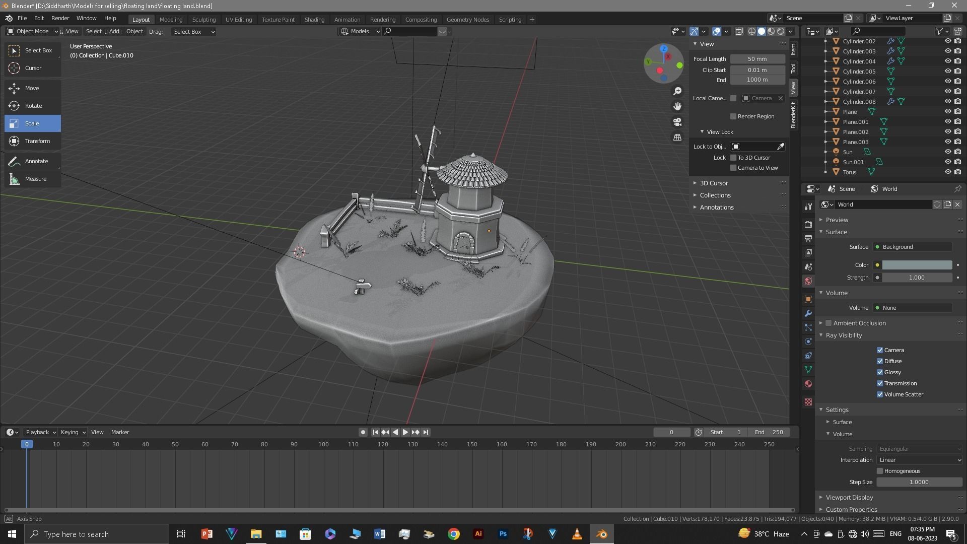 Floating Island 3D model | CGTrader