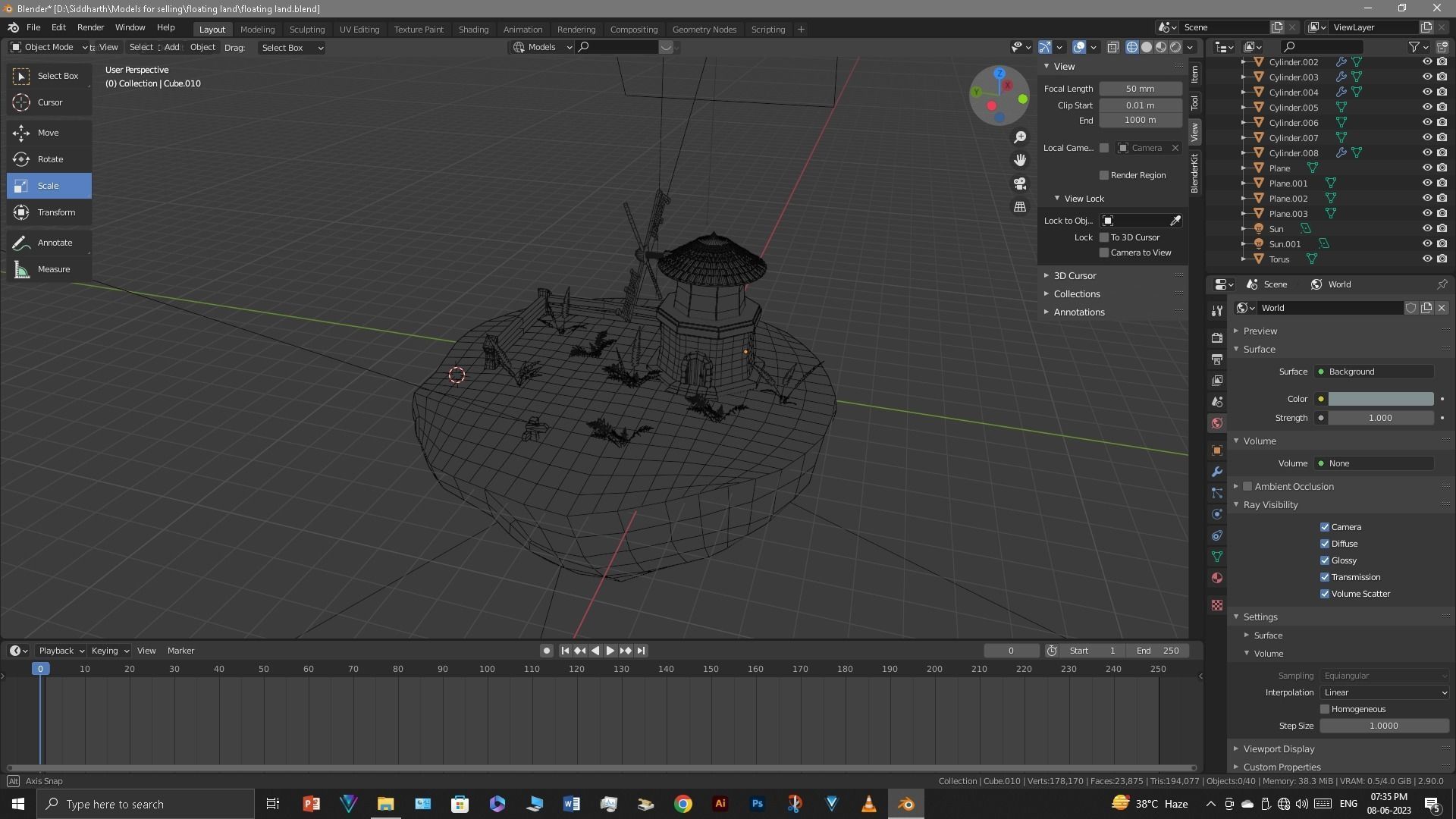 Floating Island 3D model | CGTrader