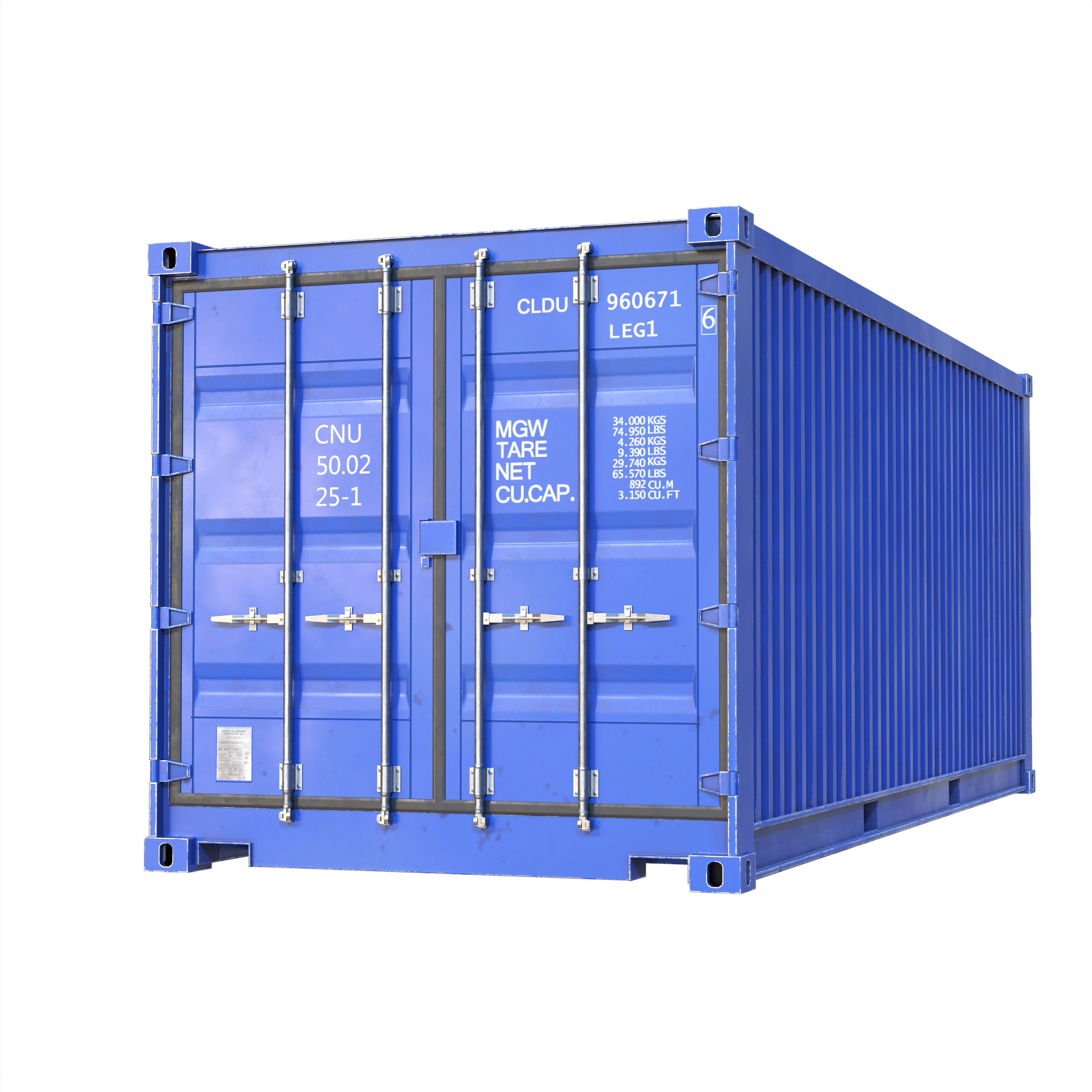 3D model Shipping Container 20ft VR / AR / low-poly | CGTrader