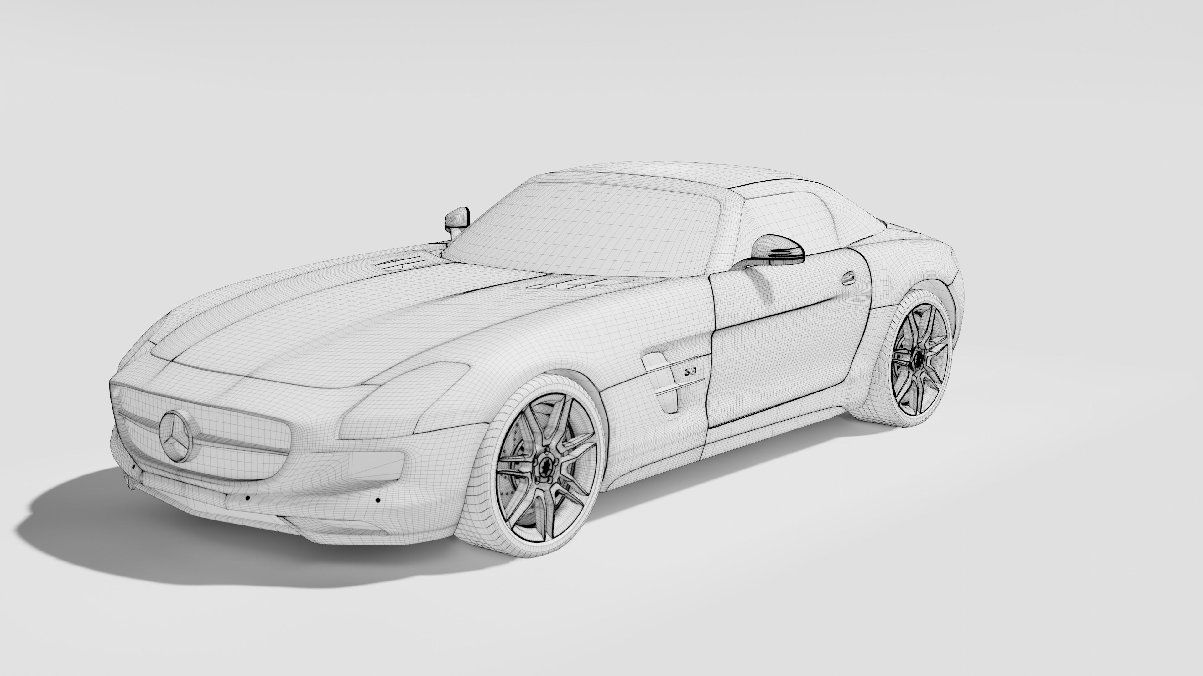 Mercedes Benz sls roadster AMG 3D model | CGTrader