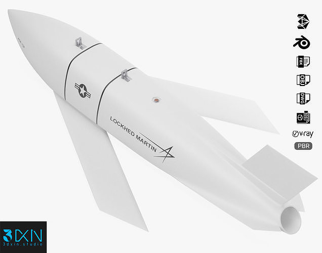 Cruise Missile AGM 158 JASSM 3D model | CGTrader