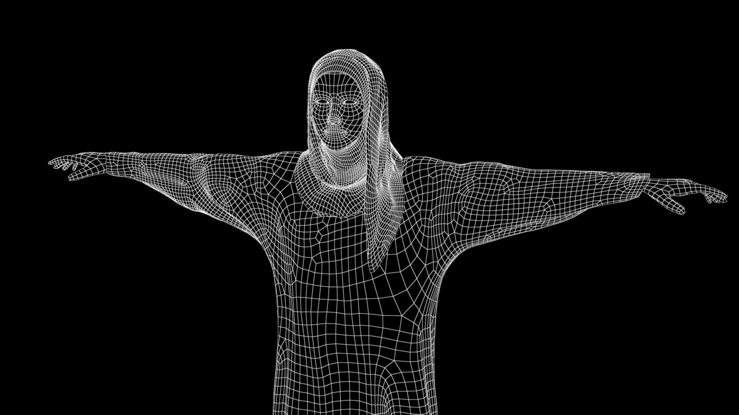 arabic dress with Hijab 3D model | CGTrader