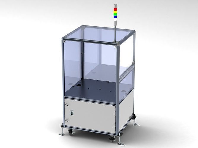 Aluminum Robot Structure - Enclosed 3D model rigged | CGTrader