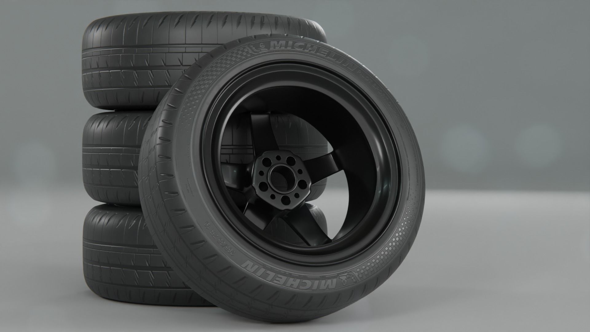 Nismo LMGT4 Wheels Sport Car Set Michelin Realistic Race Tires free 3D ...