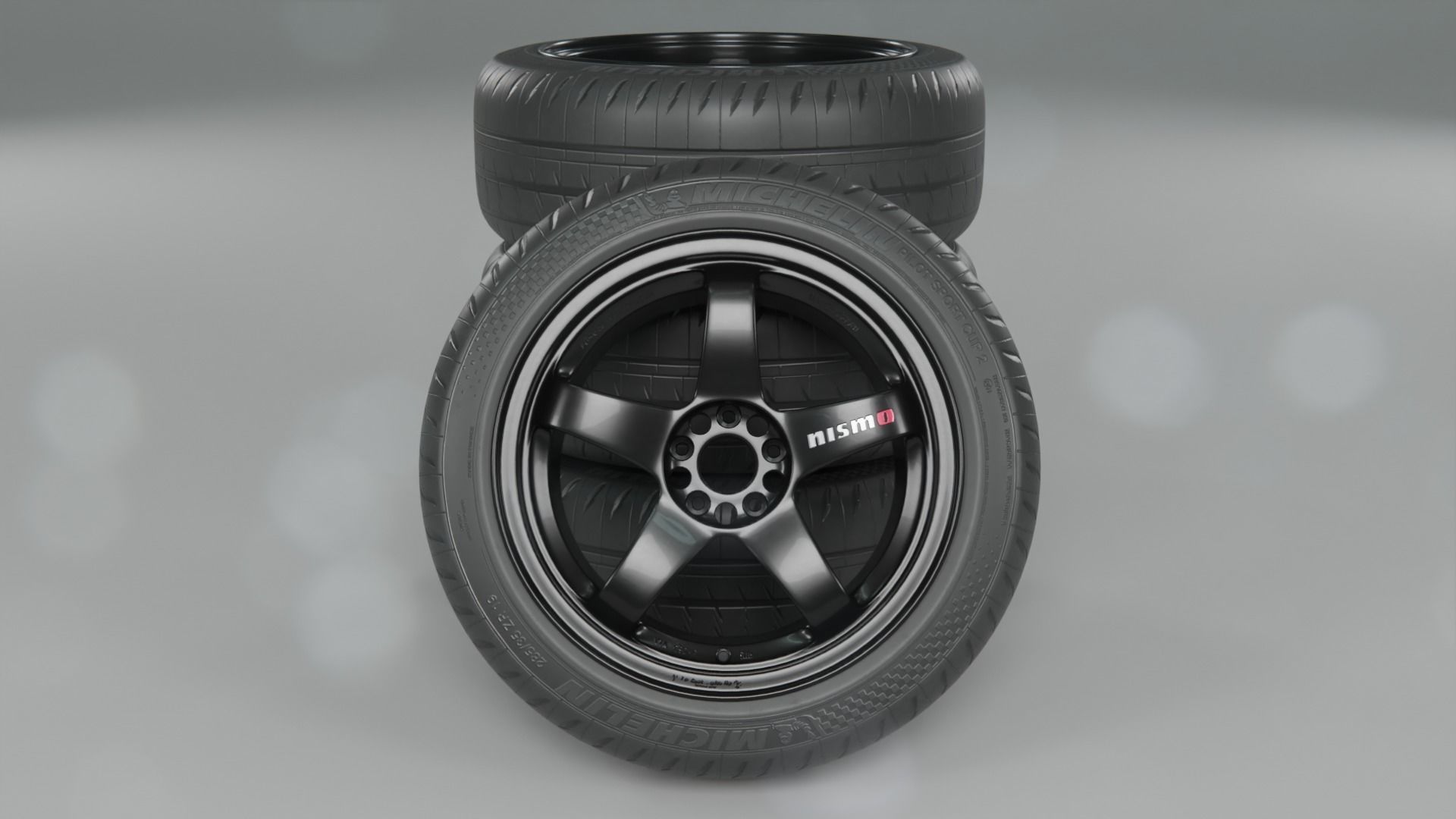 Nismo LMGT4 Wheels Sport Car Set Michelin Realistic Race Tires free 3D ...