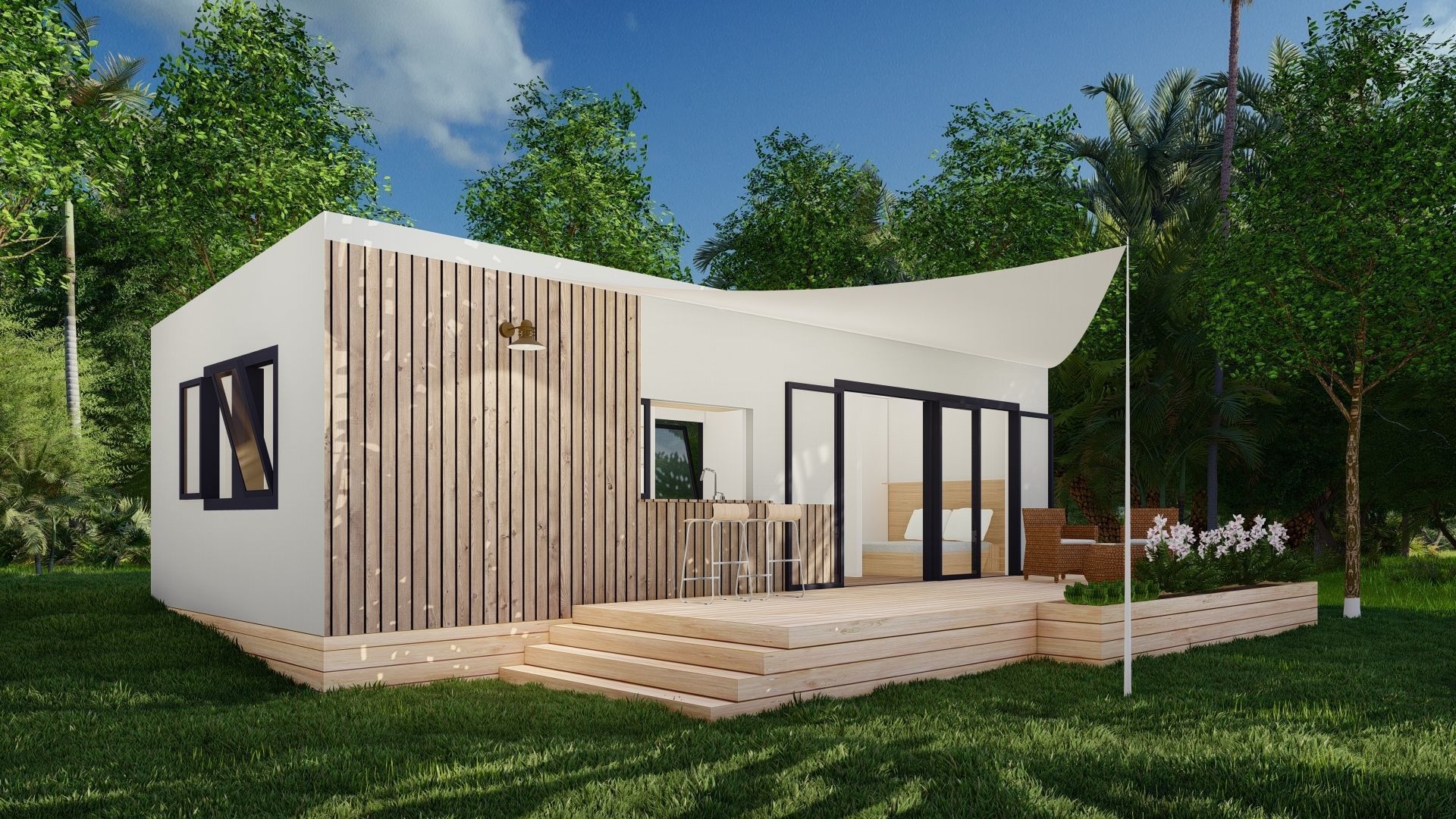 Shipping container home 4x9 meters 3D model | CGTrader