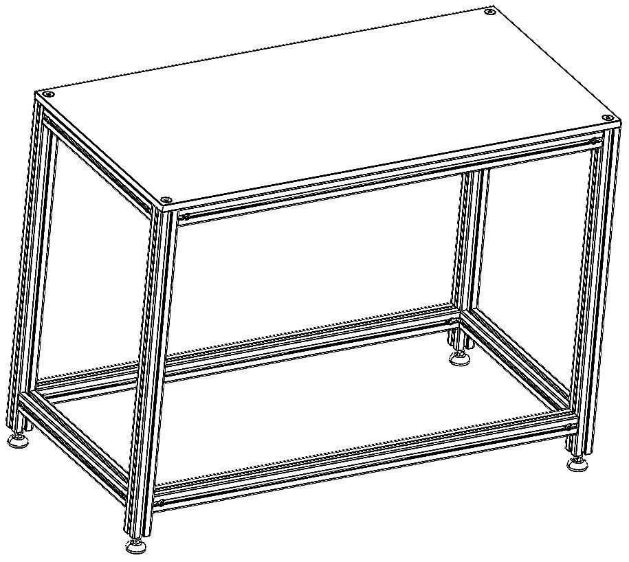 Bosch rexroth extruded profile work table 1200x600 mm h900mm 3D model ...