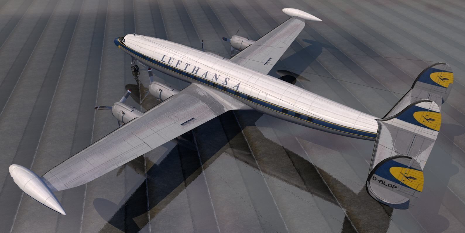 Lockheed L-1049 Super Constellation 3D model | CGTrader