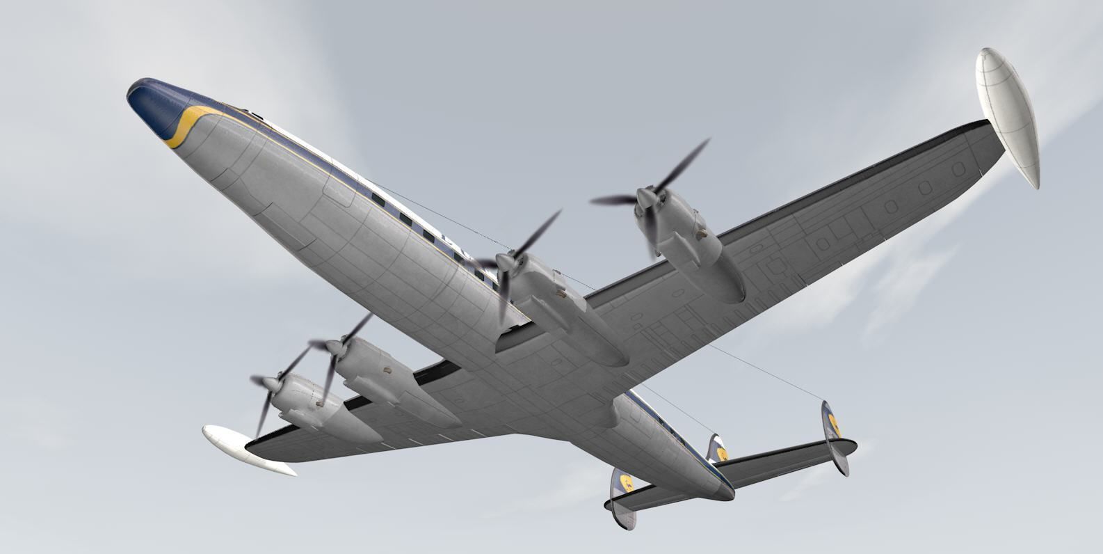 Lockheed L-1049 Super Constellation 3D model | CGTrader
