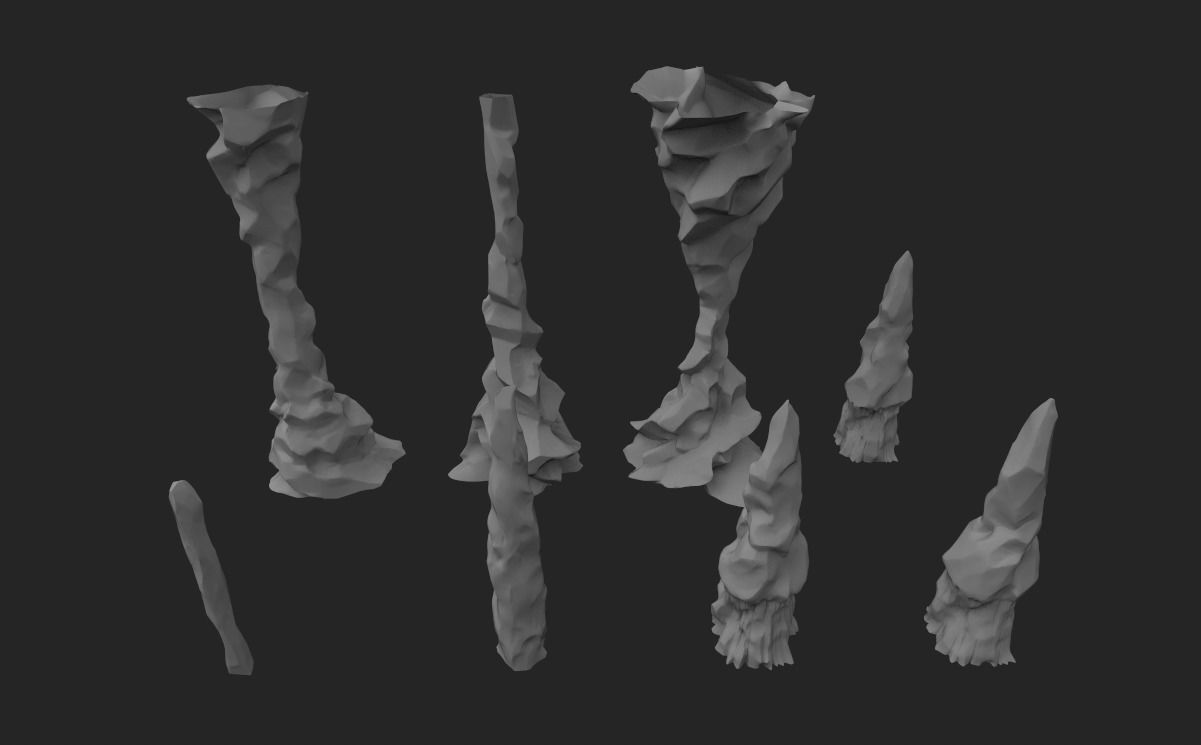 3D model Full Stylized Cave Set VR / AR / low-poly | CGTrader