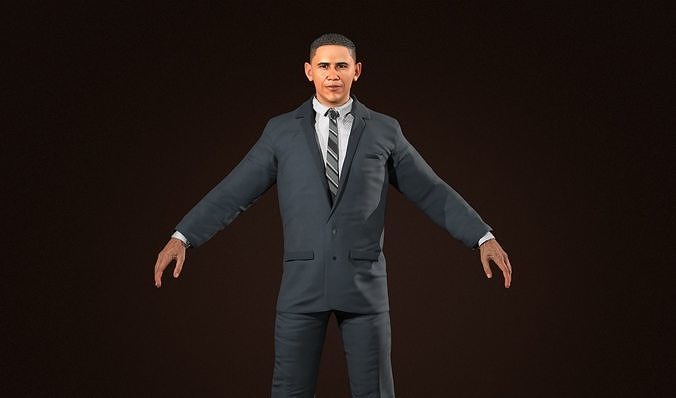 3D model Barack Obama fully rigged and Realistic VR / AR / low-poly ...