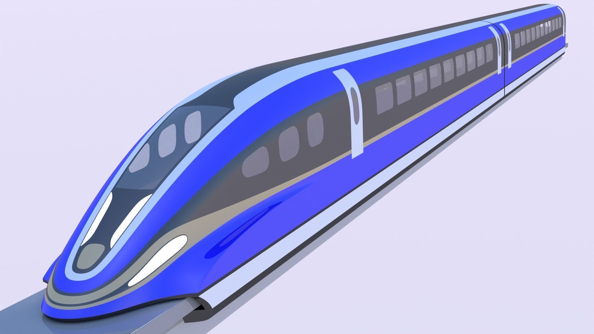 High-speed train exterior 3D model | CGTrader