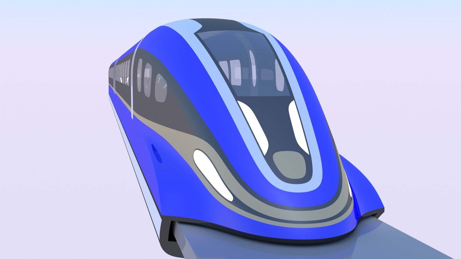 High-speed train exterior 3D model | CGTrader