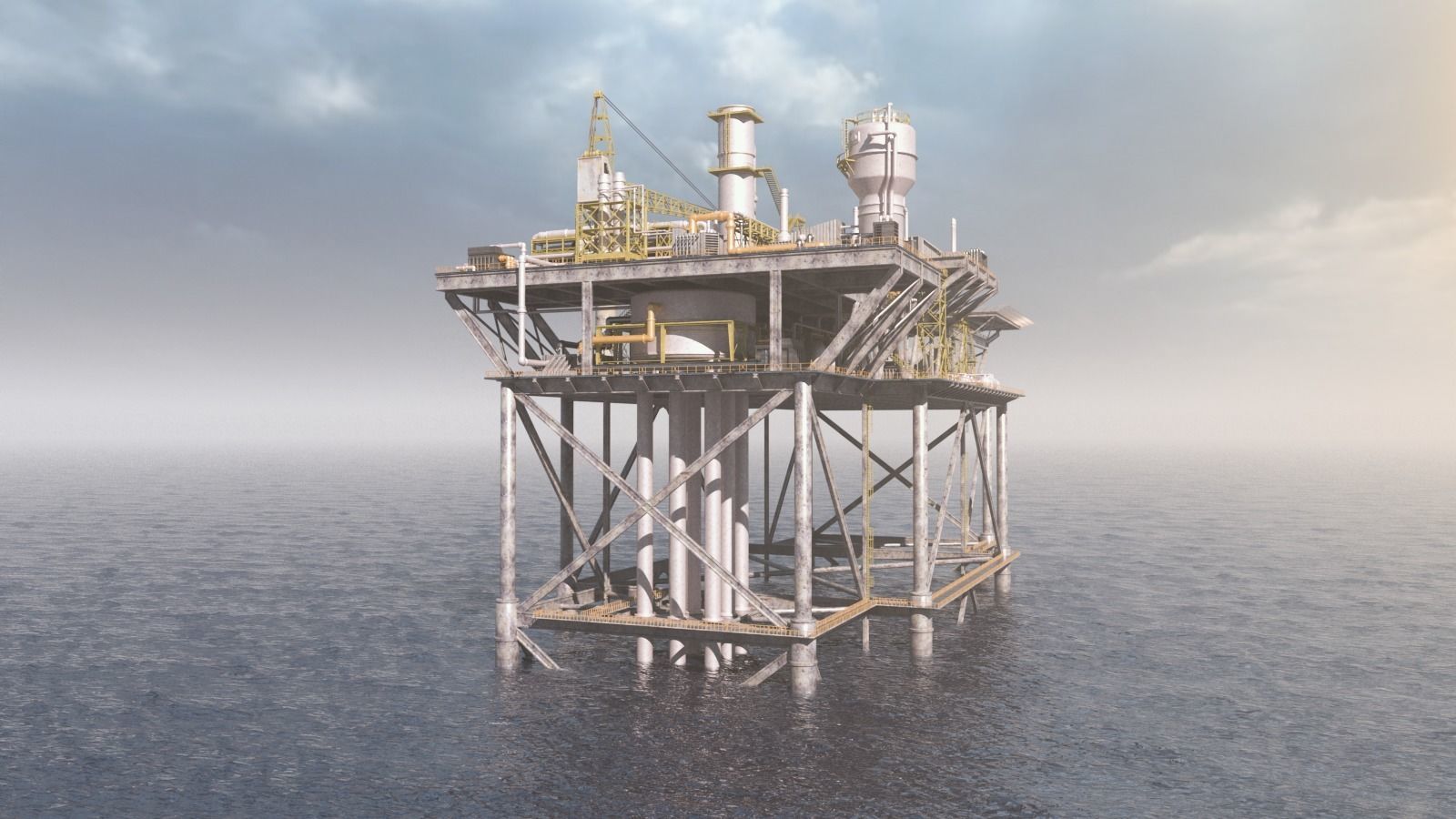 Gulf of Mexico oil platform 3D model | CGTrader