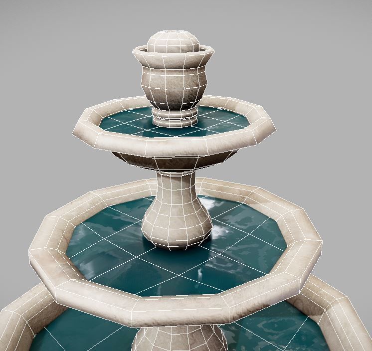 3D model Fountain VR / AR / low-poly | CGTrader