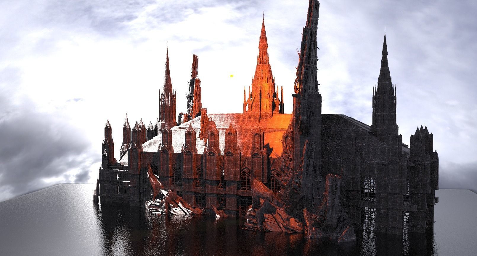 Arch Wizards Hall Mountain Depths cathedral 3D model | CGTrader