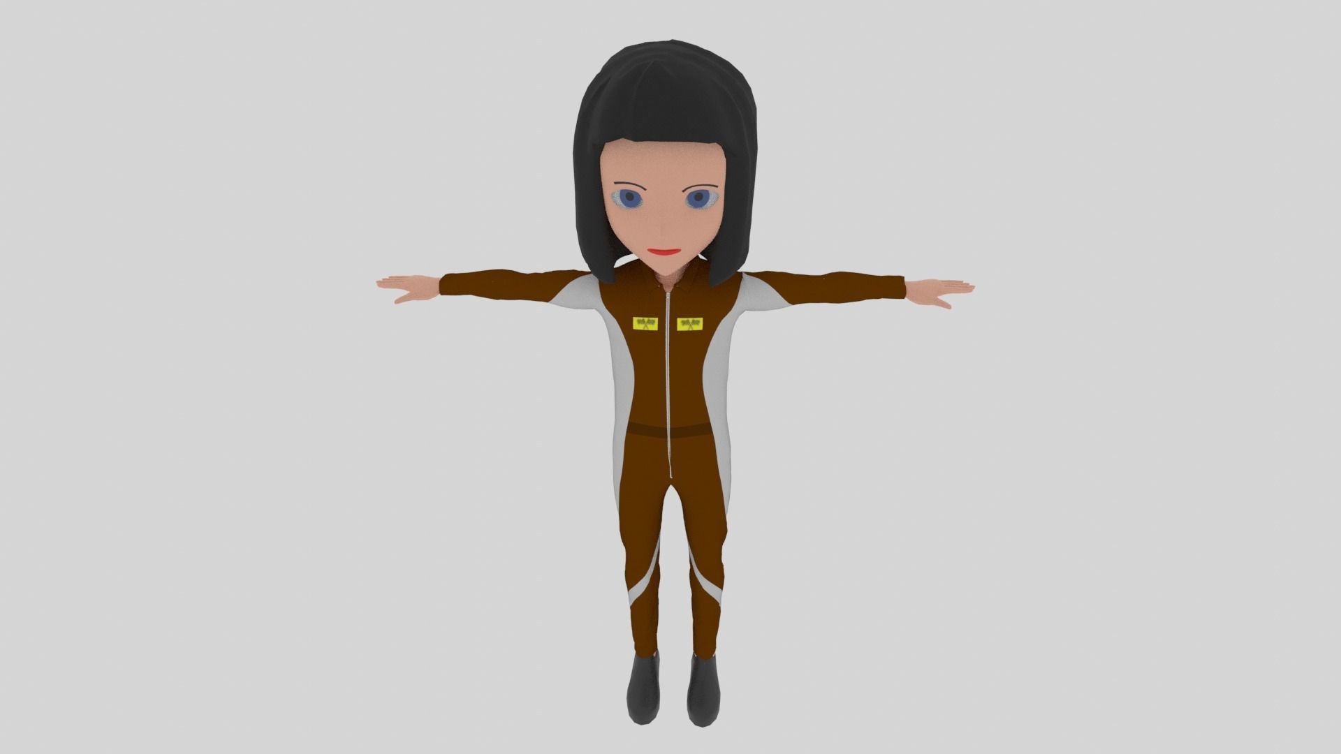 3D model Racer - Cartoon Character Woman VR / AR / low-poly | CGTrader