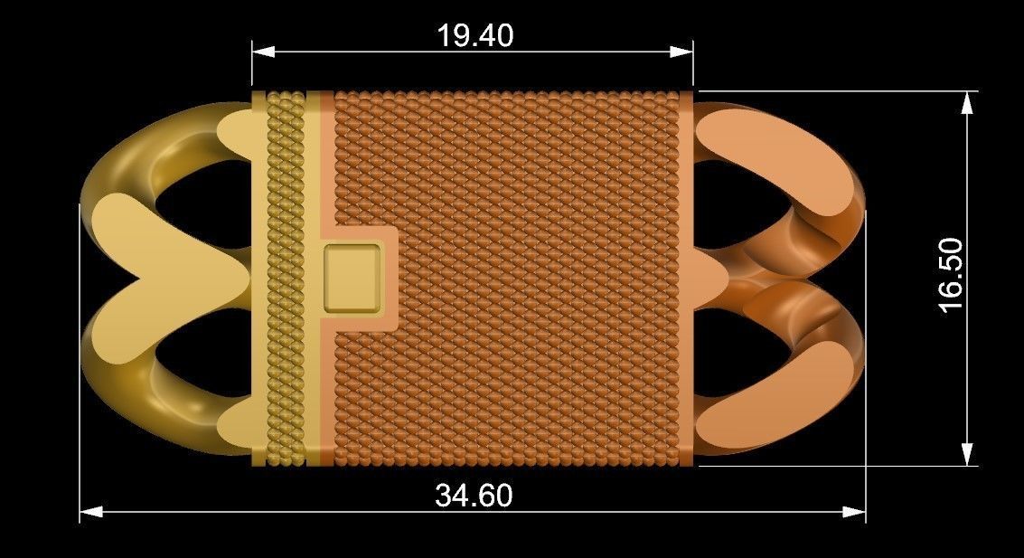Dual Cuban Chain 3D model 3D printable | CGTrader
