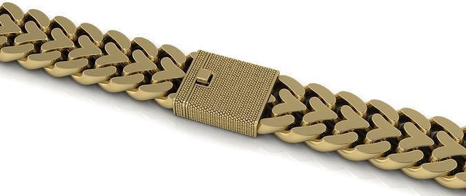 Dual Cuban Chain 3D model 3D printable | CGTrader