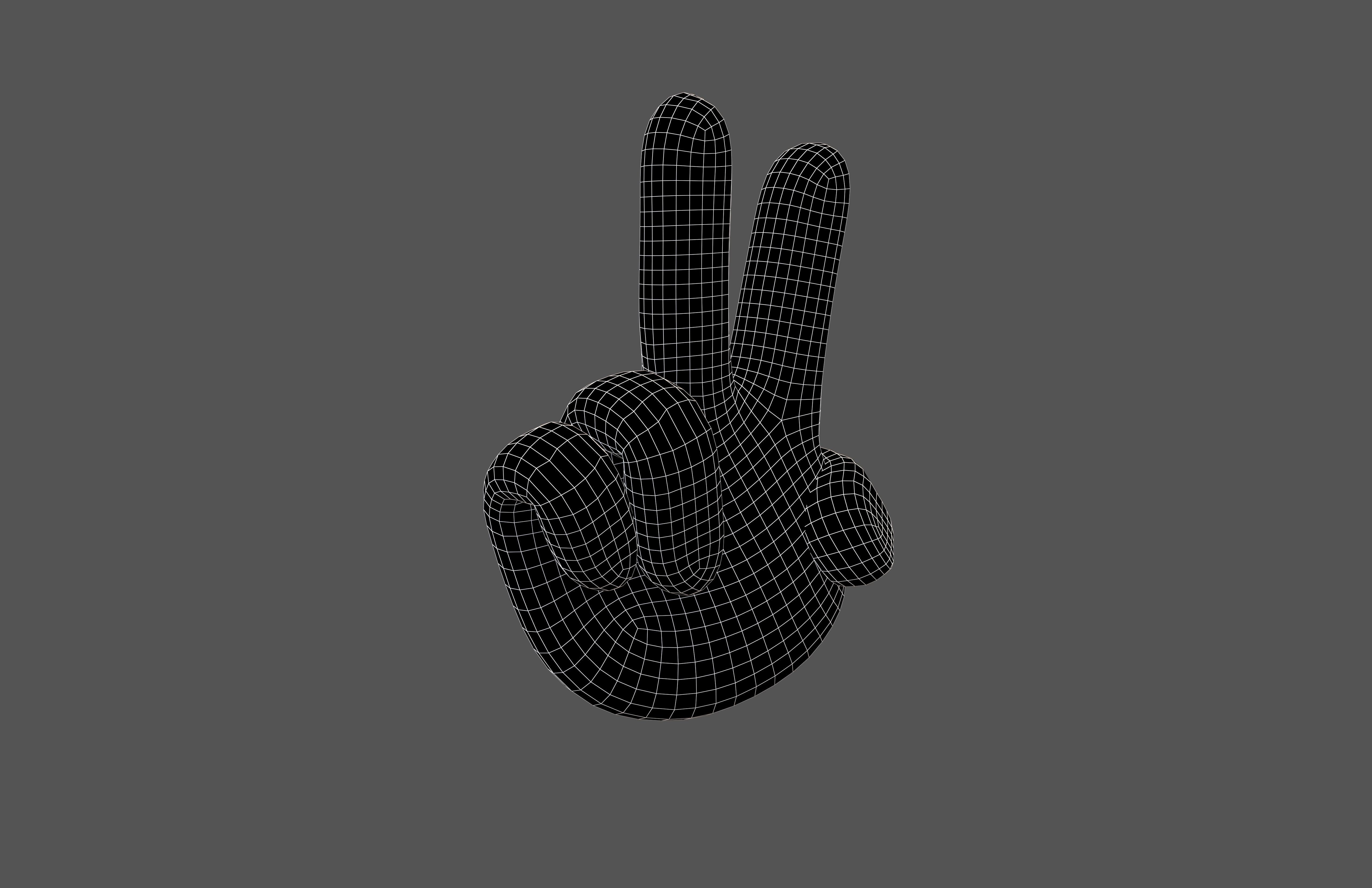 3D model Two Finger Up Hand v1 004 VR / AR / low-poly | CGTrader