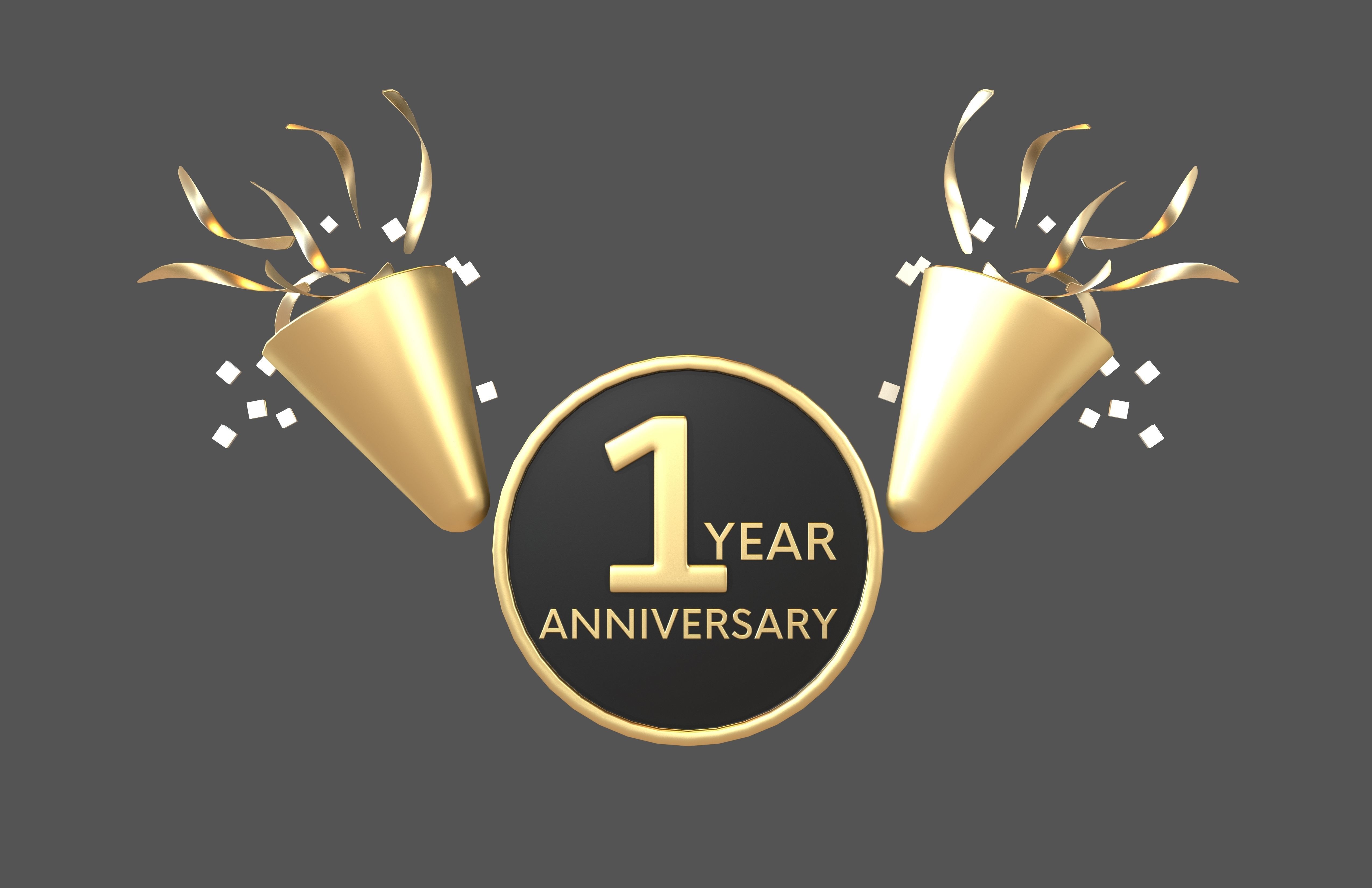3D model One Year Anniversary Medal V1 001 VR / AR / low-poly | CGTrader