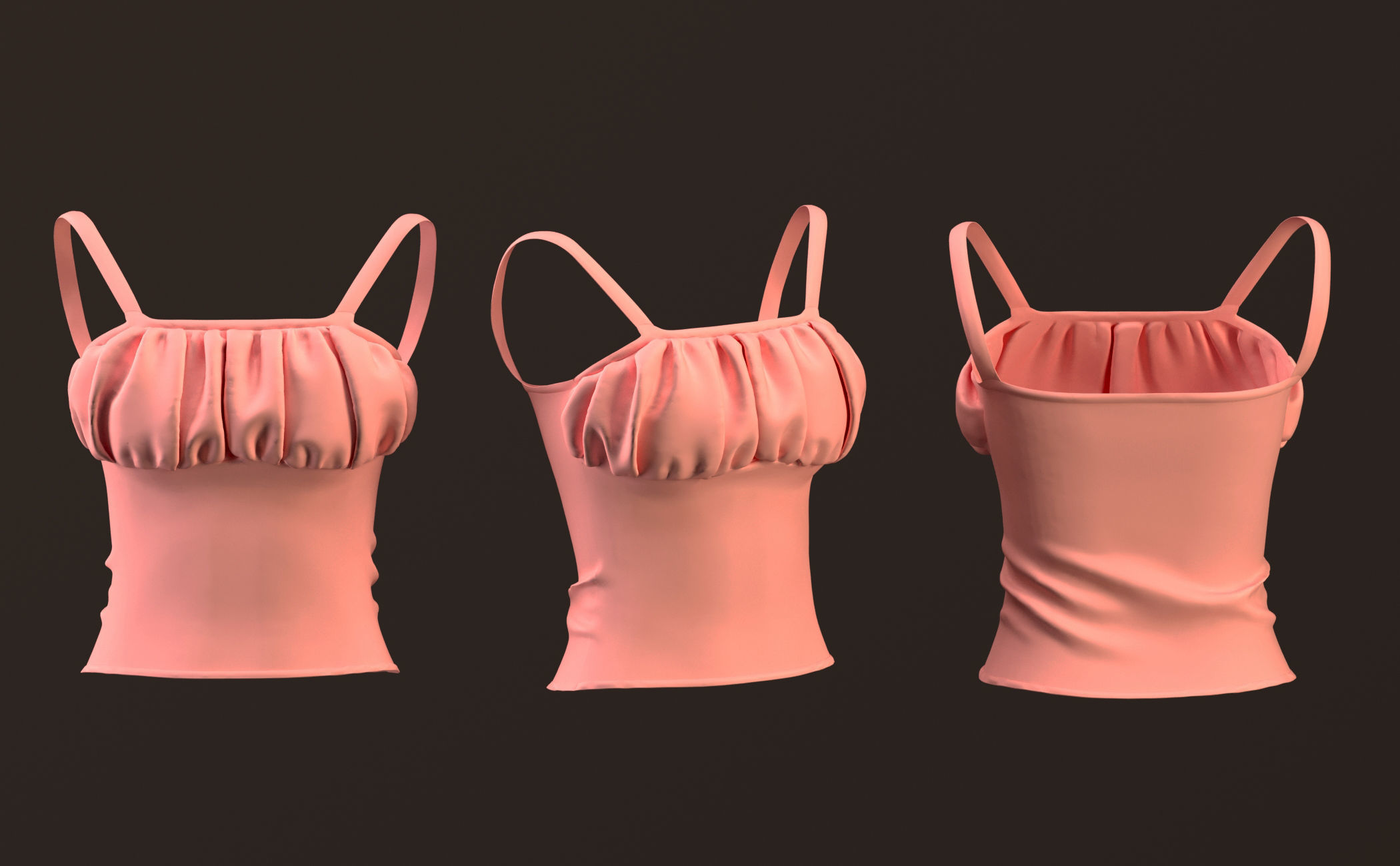 12 Crop top 3D model | CGTrader