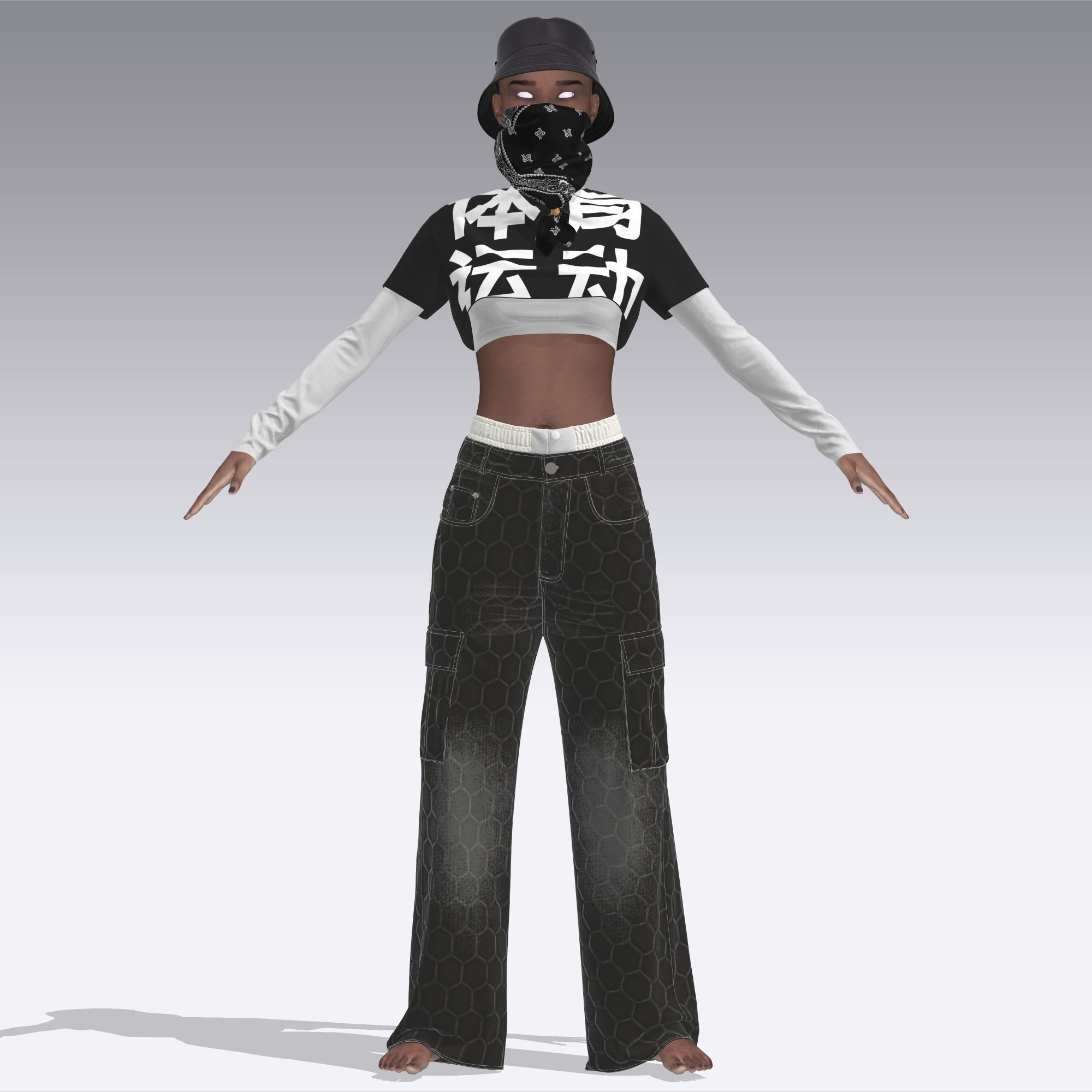Streetwear Girls Pack 3D model | CGTrader