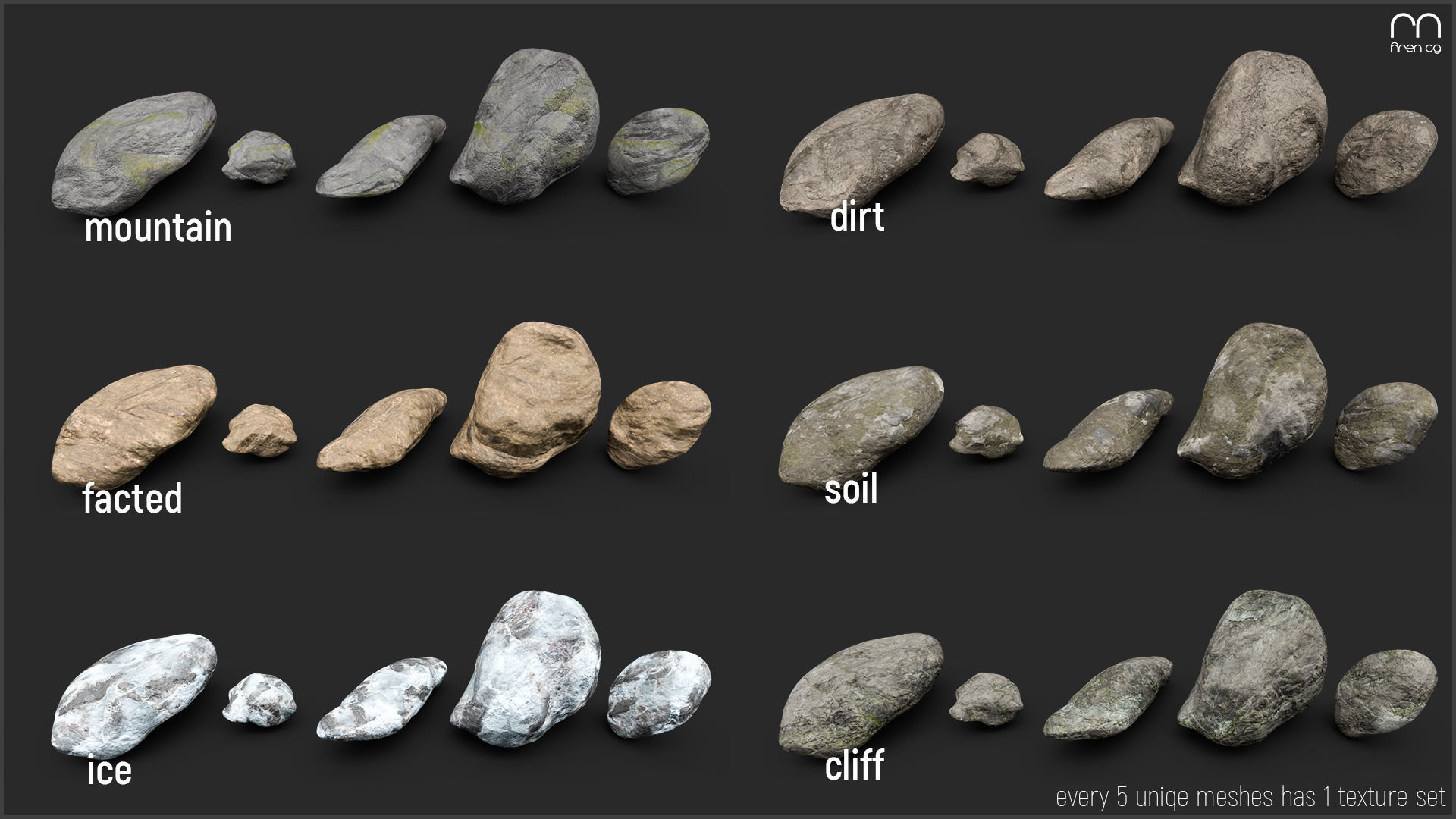 3D model Ac rock - unreal engine VR / AR / low-poly | CGTrader