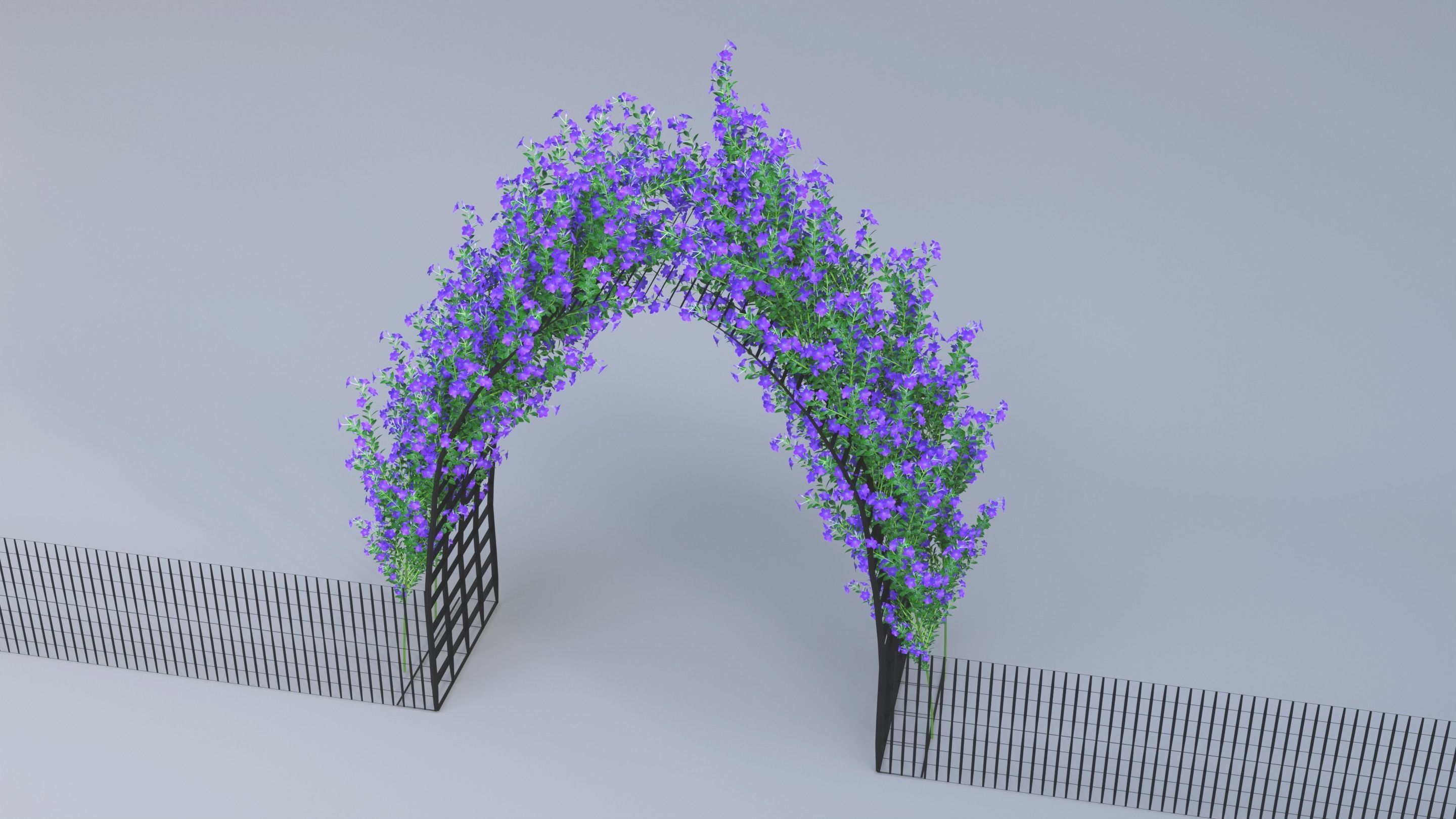 3d Gate With Flower 03 3D model | CGTrader