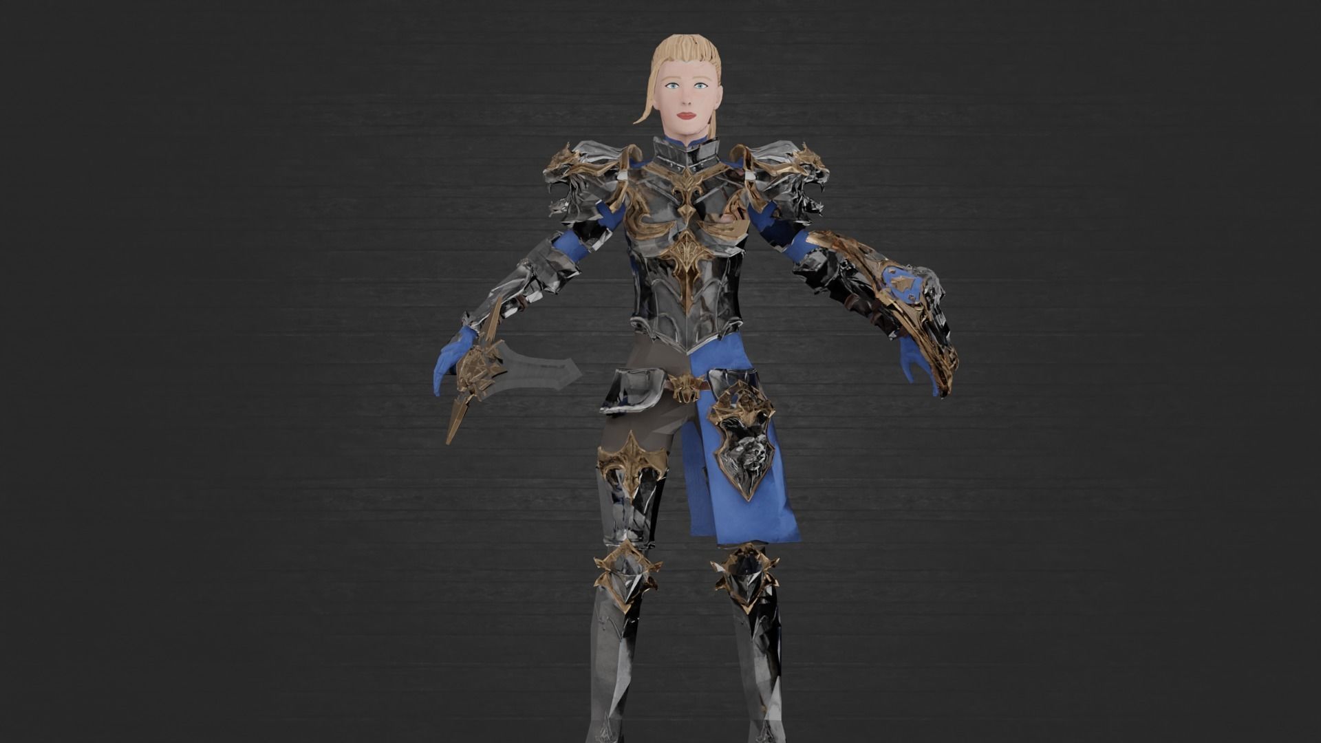 3D model Lion Knight Warcraft style Game-ready VR / AR / low-poly ...