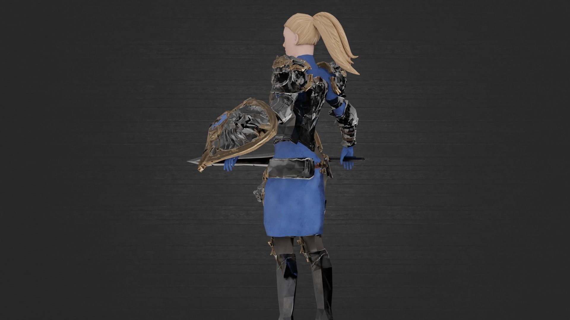 3D model Lion Knight Warcraft style Game-ready VR / AR / low-poly ...