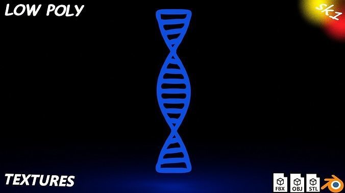 3D model simple DNA VR / AR / low-poly | CGTrader