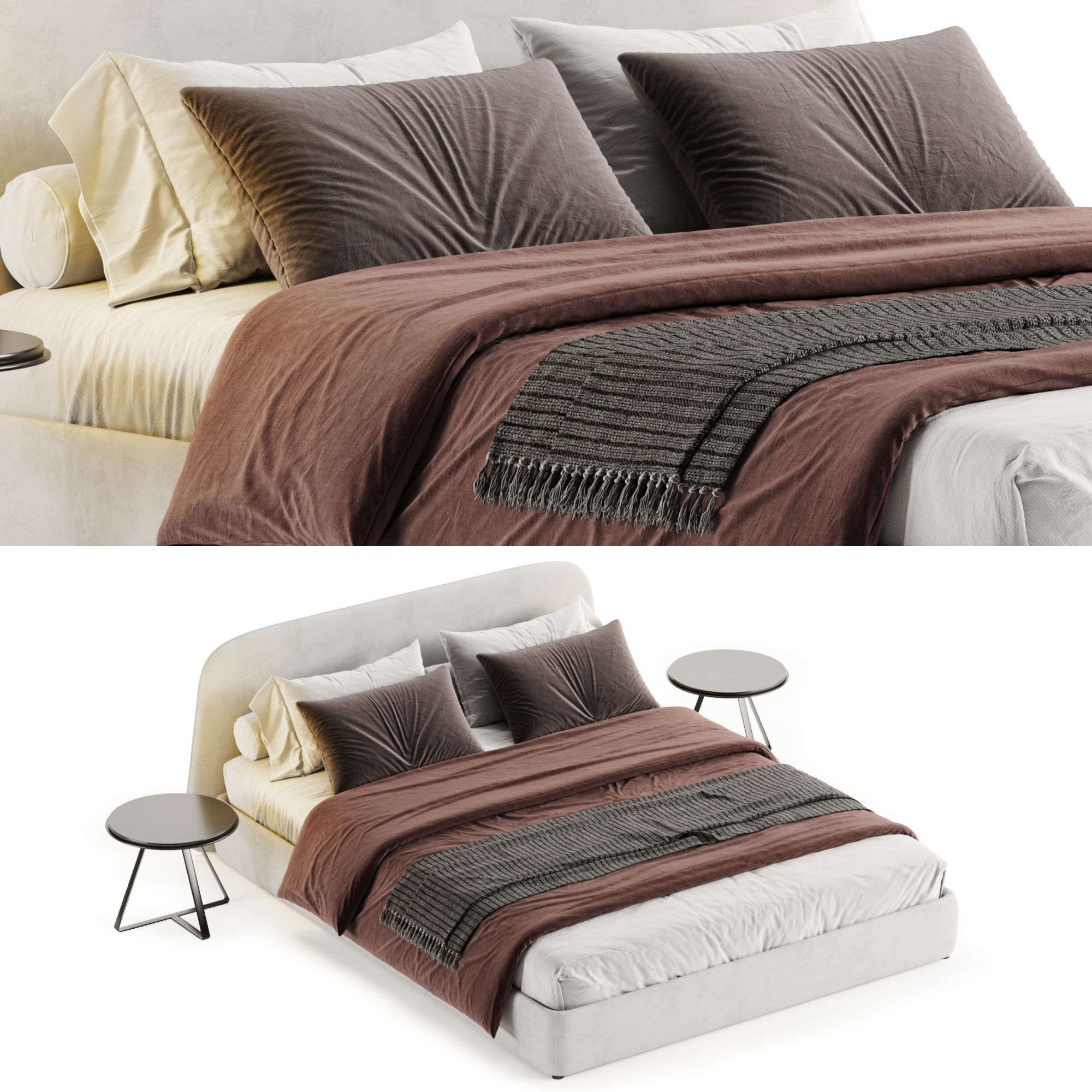 Boca Slimbed Bed 3D model | CGTrader