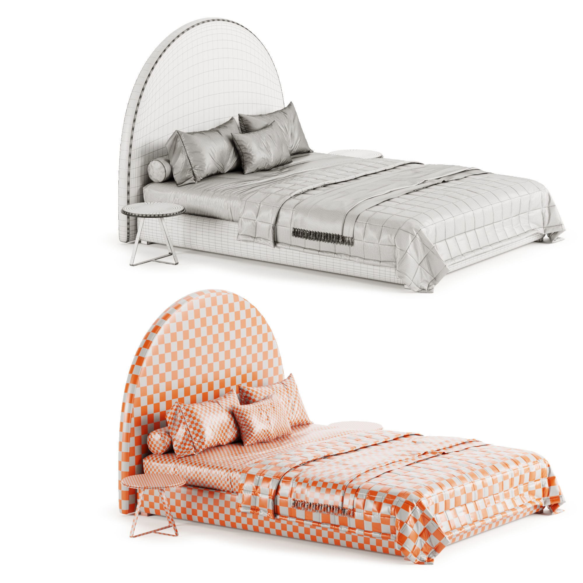 Demi Bed by DWR 3D model | CGTrader