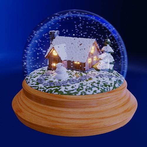 Snow Globe 3D model animated rigged | CGTrader