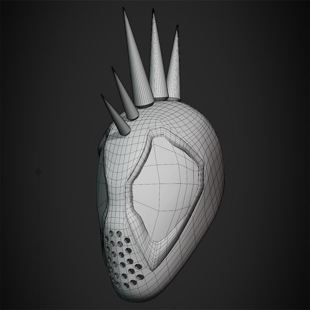 Spider Punk faceshell for Cosplay 3D model 3D printable | CGTrader