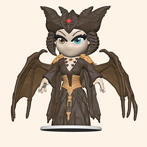 Lilith Chibi Diablo 4 3D model 3D printable | CGTrader